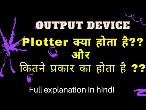 What is Plotter in computer - Explained in hindi