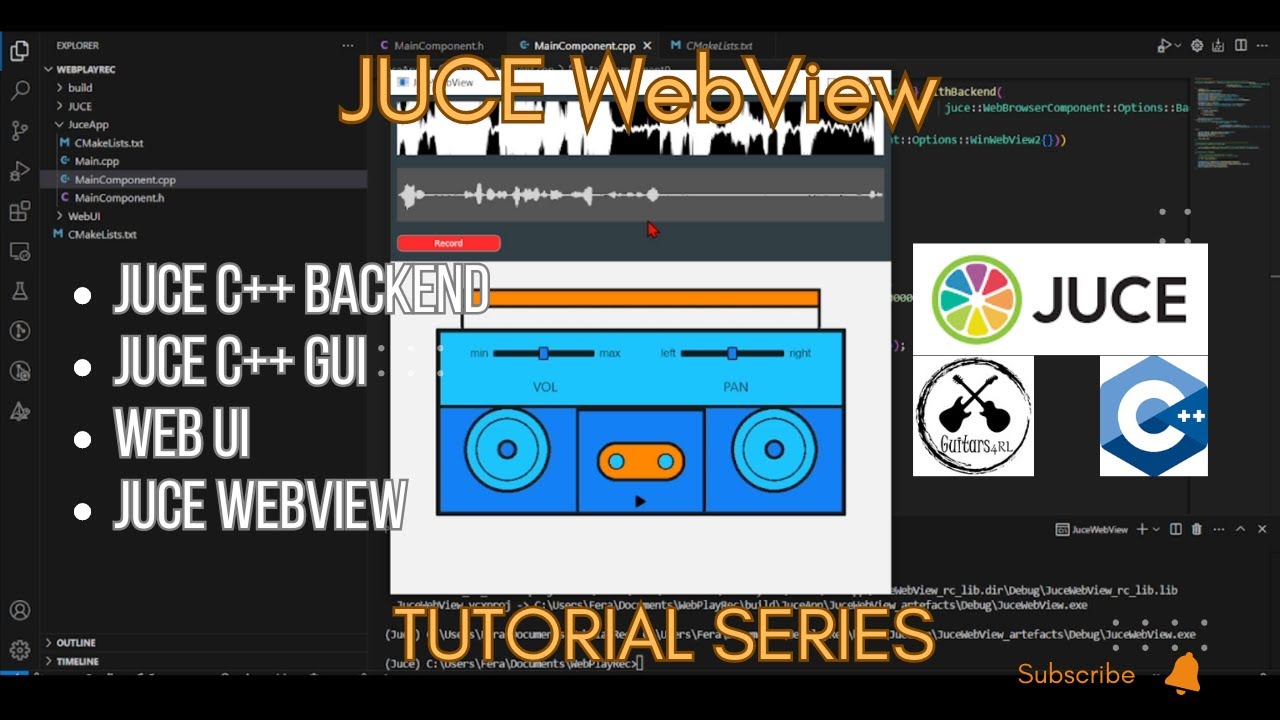 Juce WebView Tutorial:  JUCE WebView setup for Windows