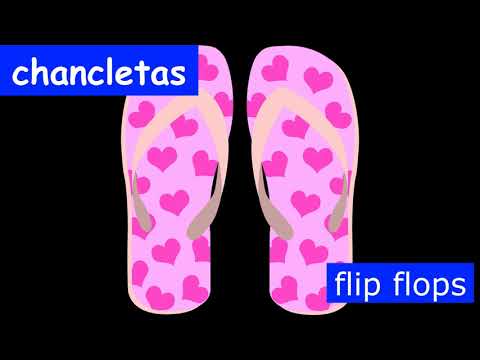 Rosie & Andy: Spanish for Kids- Word of the Day - flip flops / chancletas