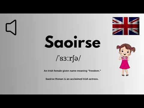 How to Pronounce Saoirse Correctly in British Accent-English With Zee