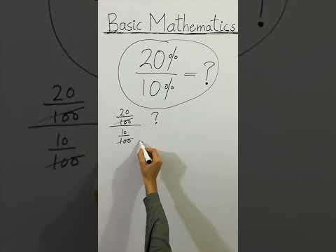 😳 CLEAN BASIC MATHEMATICS 20%/10%=? NO CALCULATORS ALLOWED! #Shorts