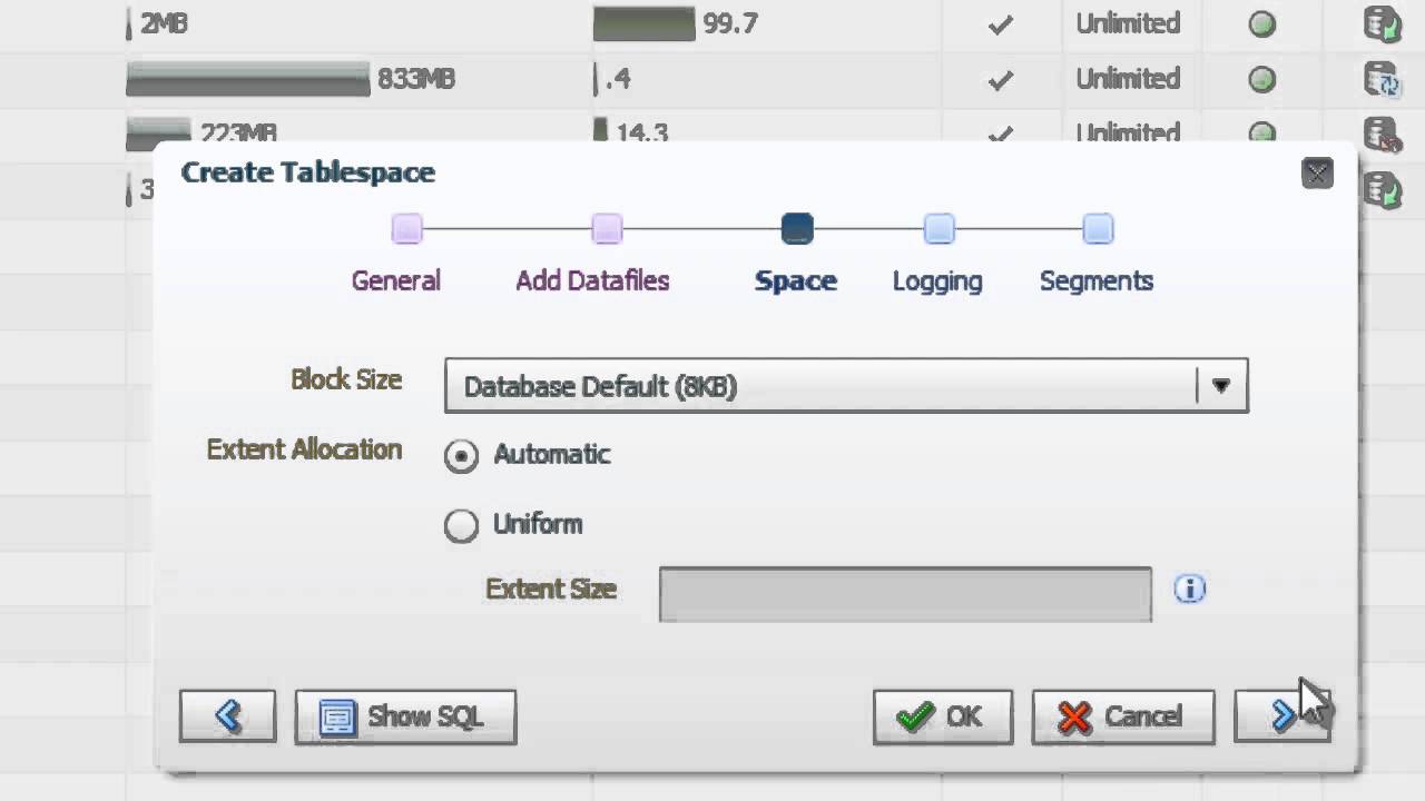 Create a New Tablespace with EM Express 12c