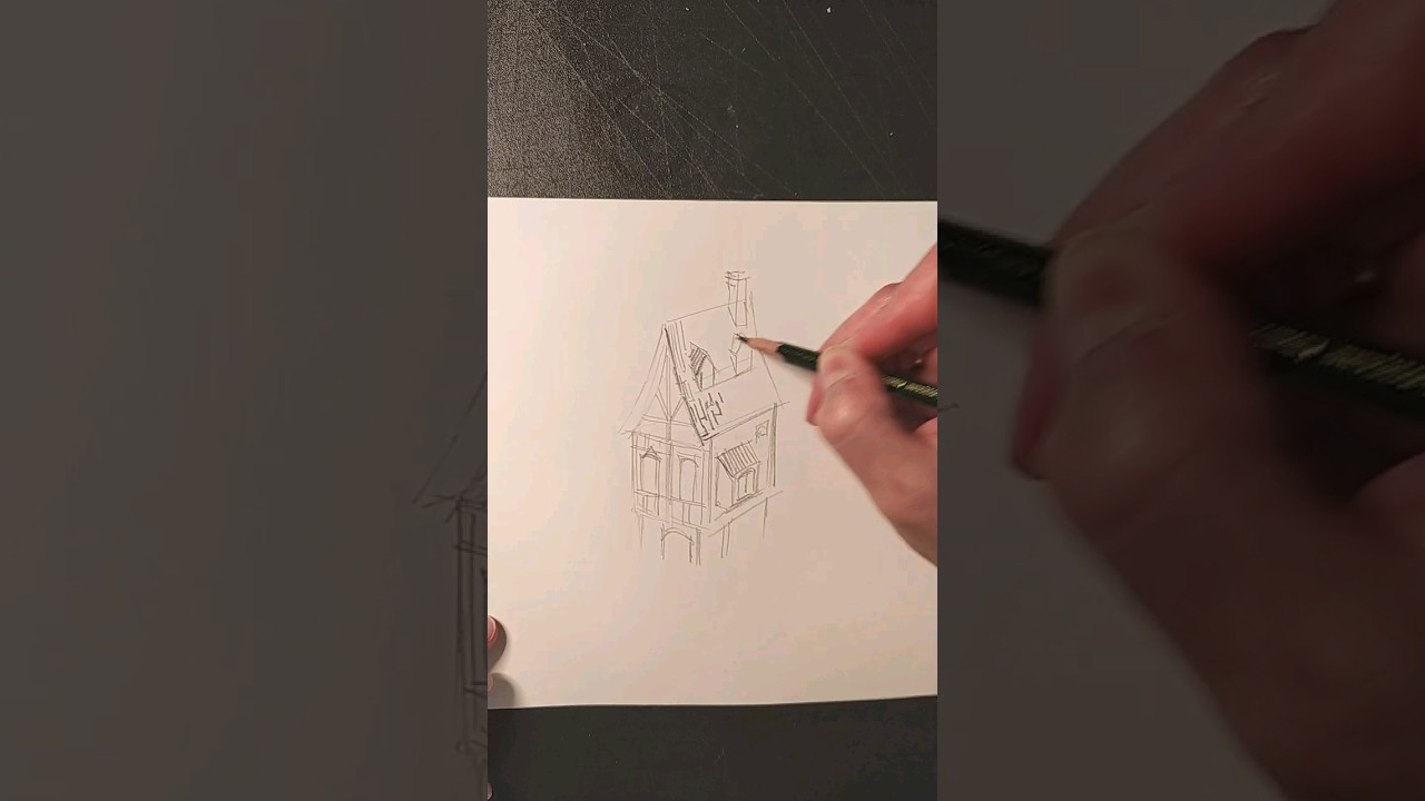 Concept sketches for 3D modeling #drawing #sketch #concept #house #shorts