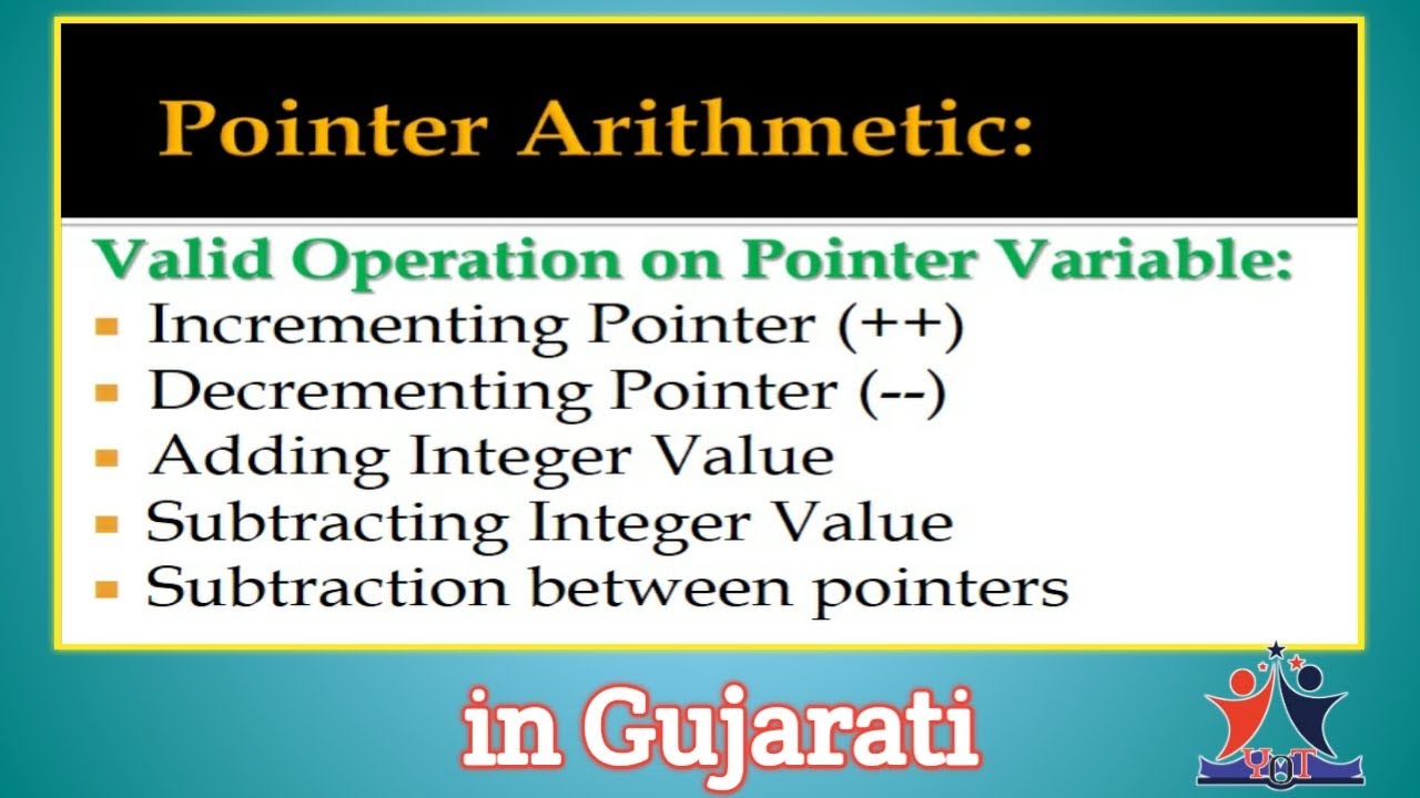 2.2 Pointer Arithmetic | Incrementing Pointer | Adding integer to Pointer | Decrementing Pointer