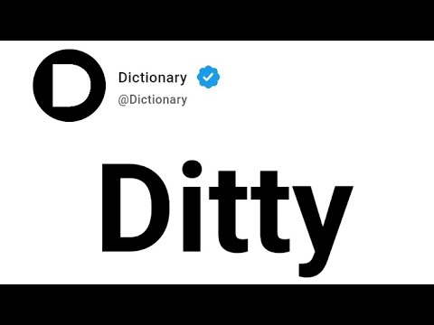 Ditty Meaning In English