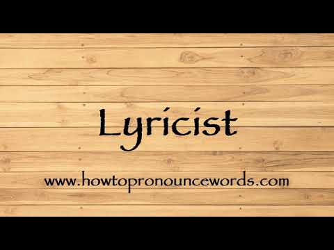 How To Pronounce Lyricist ? How To say Lyricist New Video
