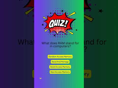 What does RAM stand for in computers. #TechQuiz #RAM #ComputerParts