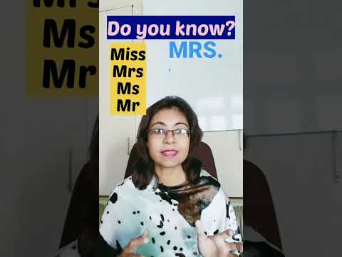 Married/Unmarried Women Miss./Mrs./Ms./Mr. Correct usage? #shorts #learnenglish