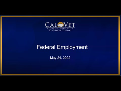 CalTAP | Federal Employment | 05-26-2022