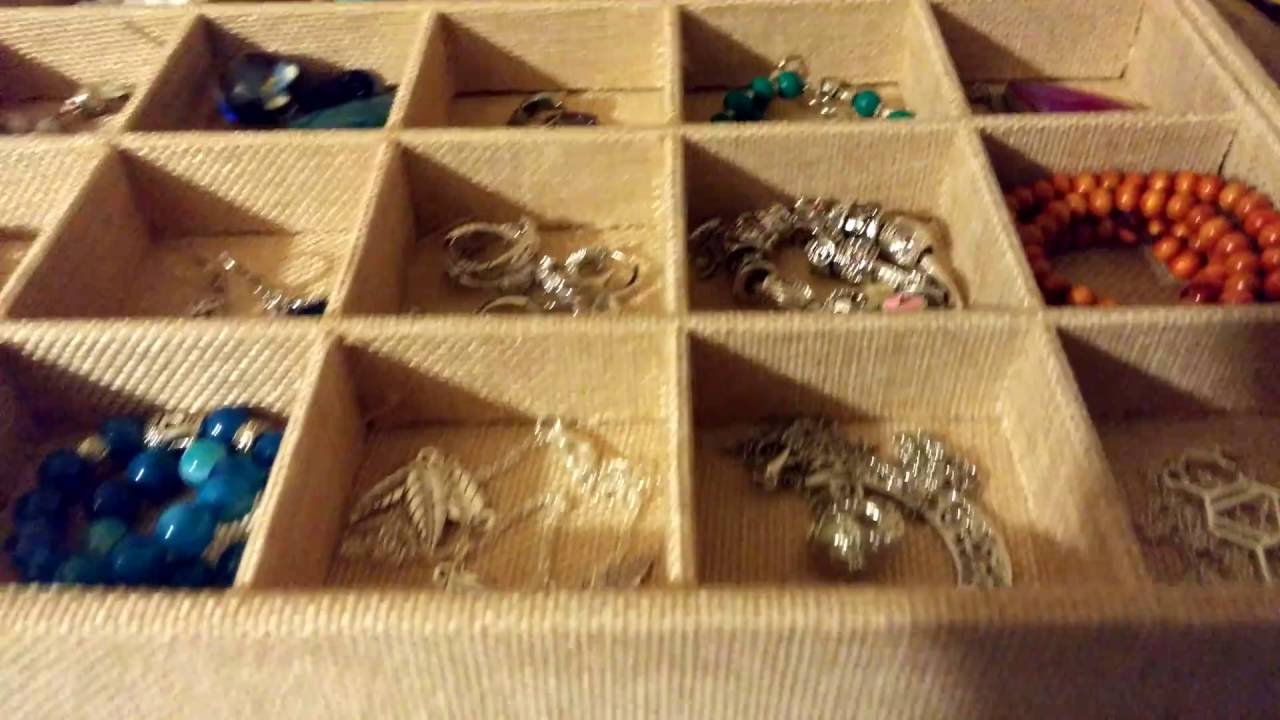 Valdler Stackable 24 Grid Jewelry Tray