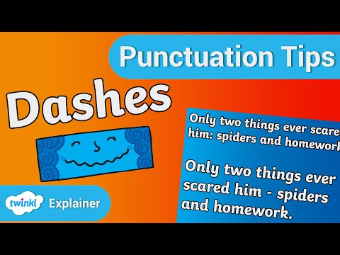 Dashes - How to Use a Dash in KS2 Writing
