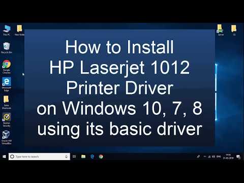 How to install HP Laserjet 1012 printer basic driver on Windows