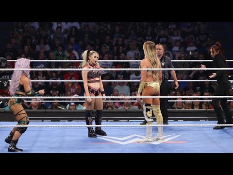WWE Alexa Bliss vs Charlotte Flair vs Candice LeRae vs Alba Fyre 1/2