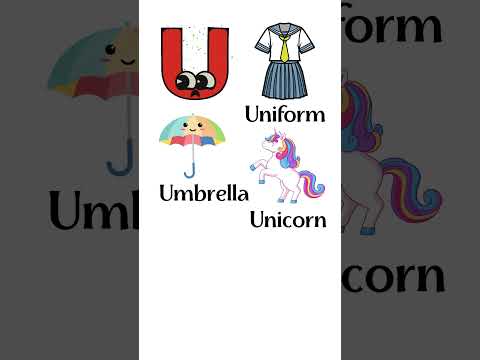 Alphabet Letter U | Quickly Learn words starting with letter U |Letter u #alphabet #toodlerlearning