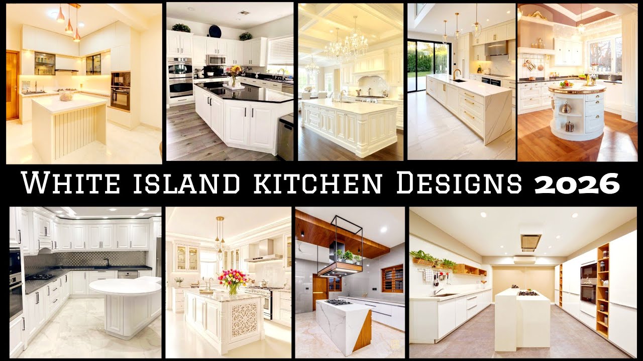 Latest WHITE ISLAND KITCHEN Design Ideas 2026 | Best Modern & Classic Kitchen Island Models 
