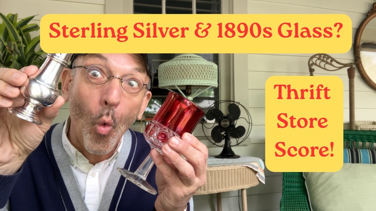 Sterling Silver & 1890s Glass at Thrift Store!