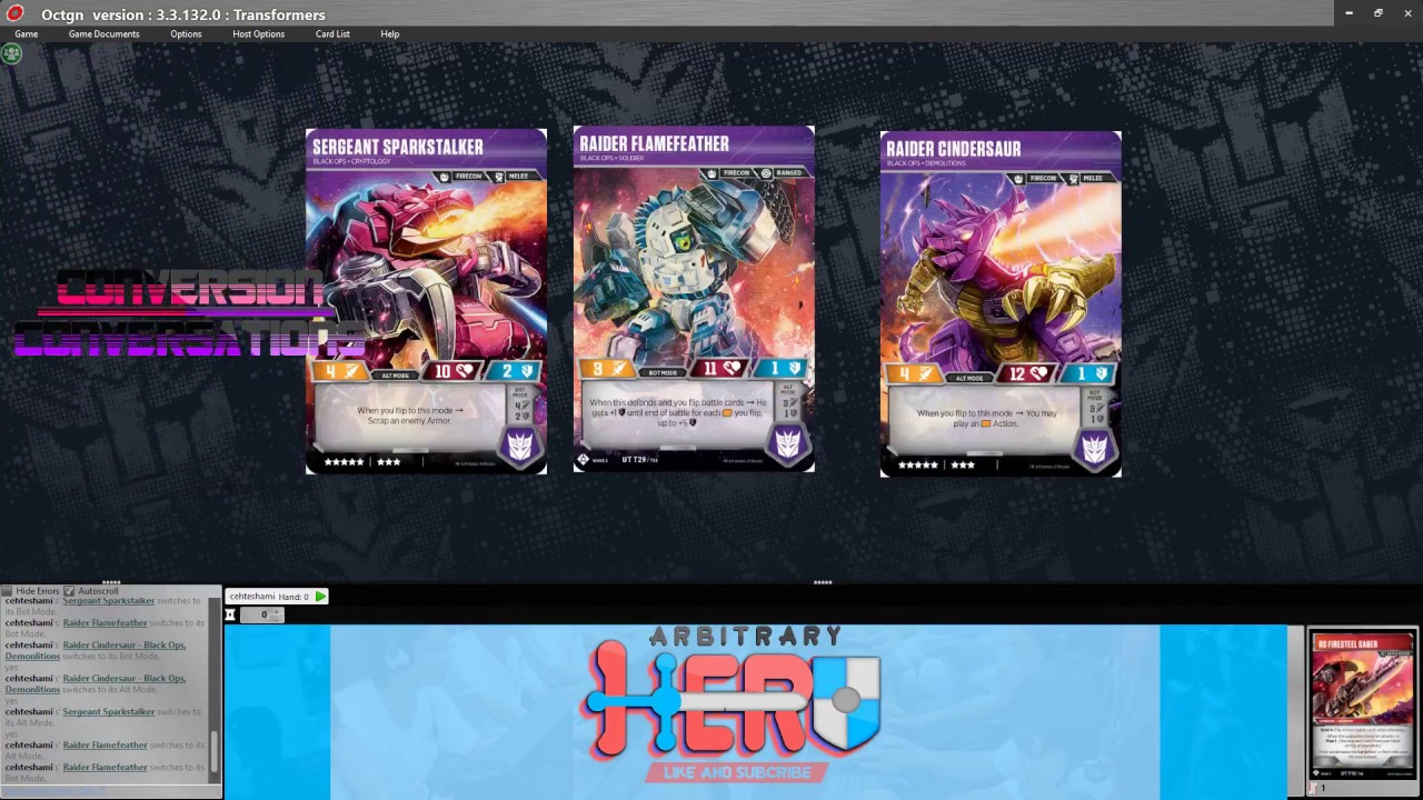Conversion Conversations: Transformers TCG Firecons live Build!