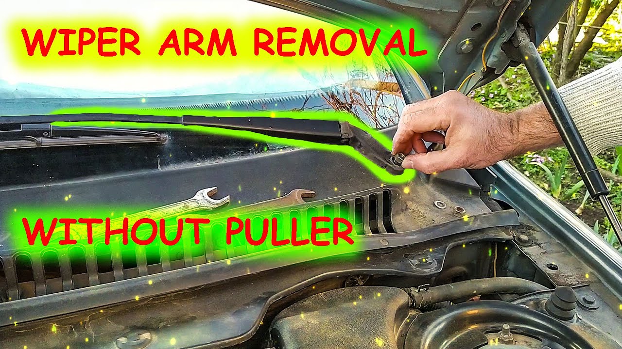 Wiper arm removal without puller - replacement & adjustment