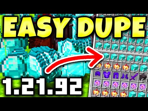 How to Duplicate Items in Minecraft Bedrock 1.21.92 - Dupe Glitch