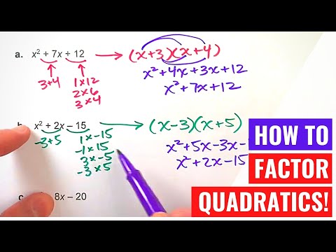 Writing Quadratics in Factored Form