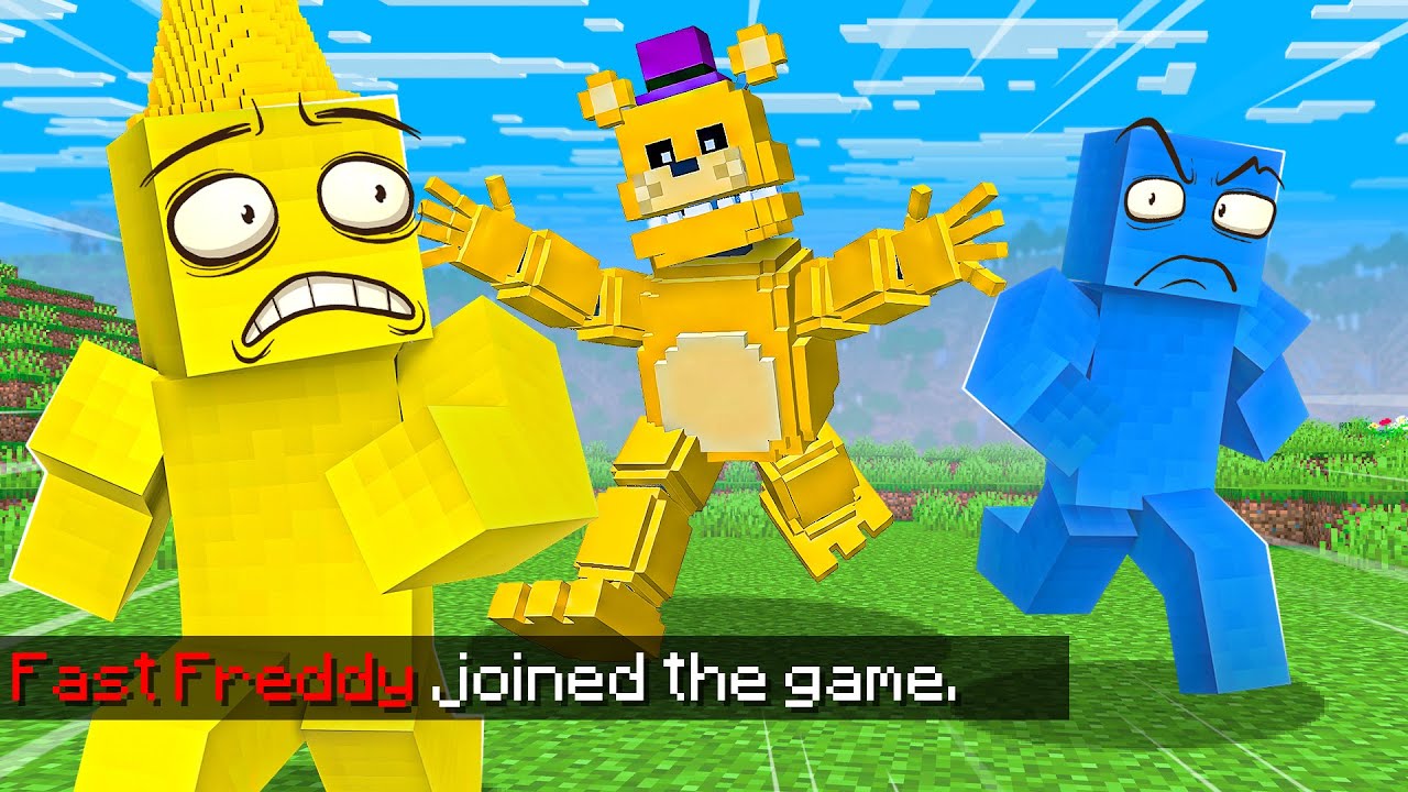 FAST FREDBEAR JOINED OUR MINECRAFT WORLD..