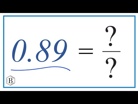 0.89 as a Fraction (simplified form)