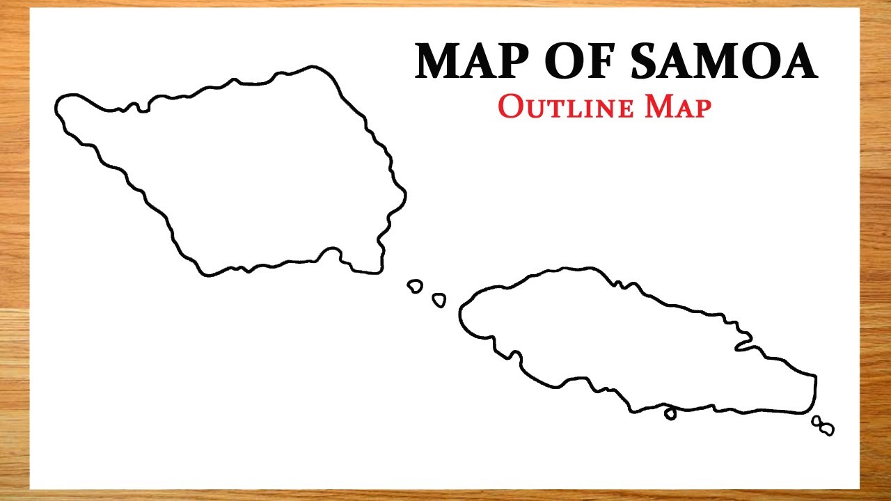 How to draw Map of Samoa || Island country map