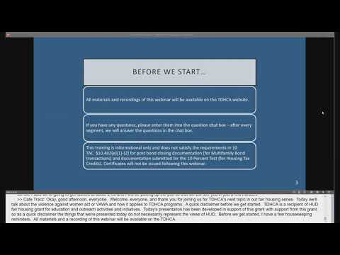 Fair Housing Special Topics: The Violence Against Women Act in Fair and Affordable Housing