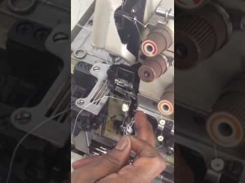 How to thread a brother EF4-B511 industrial overlocker