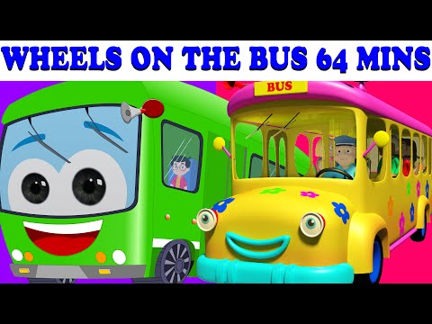 Wheels On The Bus | 64 Minutes Compilation | Lots More Nursery Rhymes