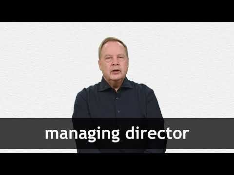 How to pronounce MANAGING DIRECTOR in American English