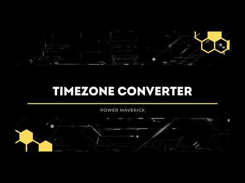 Timezone Converter - PCF Control