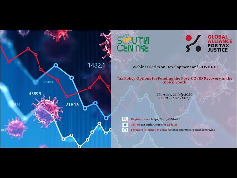 Webinar - Tax Policy Options for Funding Post COVID19 Recovery