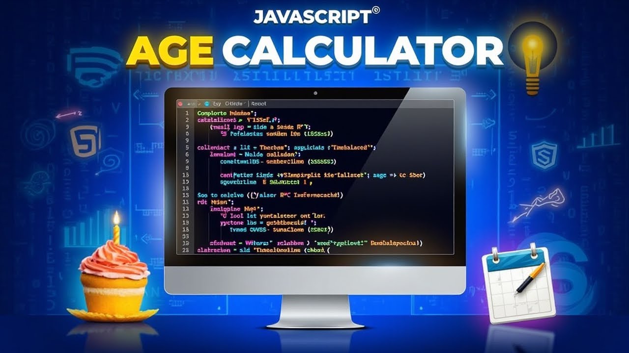 Build Age Calculator Using HTML CSS JavaScript | Beginner JS Project Tutorial