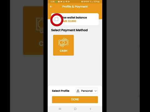 How to pay for your Taxi trips using your built-in wallet in Ubar Taxi app