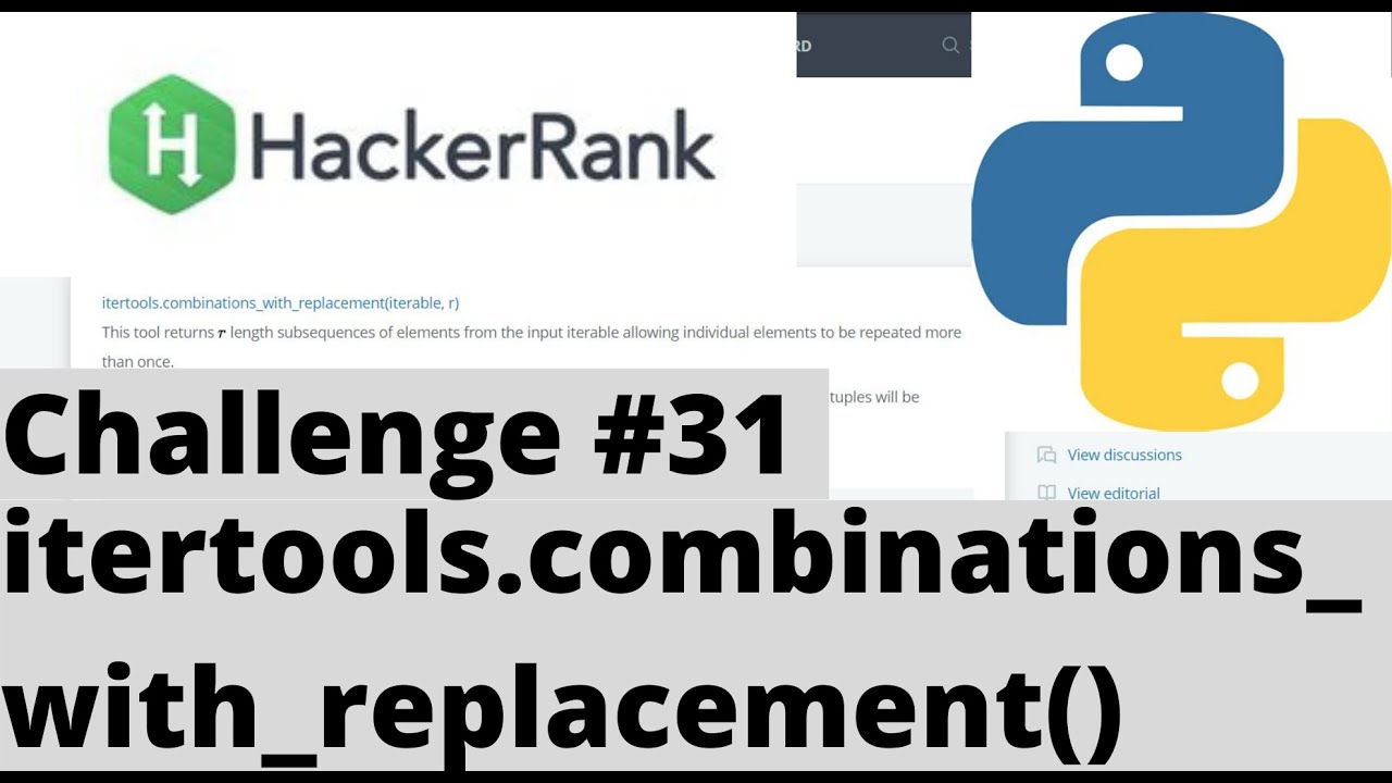 Hackerrank Python | Challenge #31 | itertools.combinations_with_replacement()