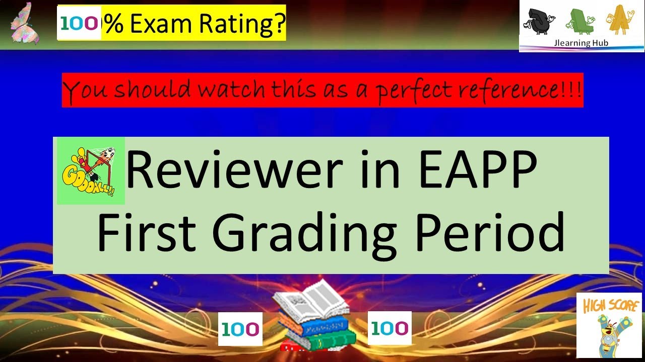100% Exam Rating? ІІ Here's English 12- EAPP 1st Grading Reviewer for you!ІІ Study na!
