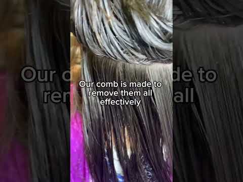 Removing nits easily #nitpicking #bestlicecomb #nitcomb #liceremoval