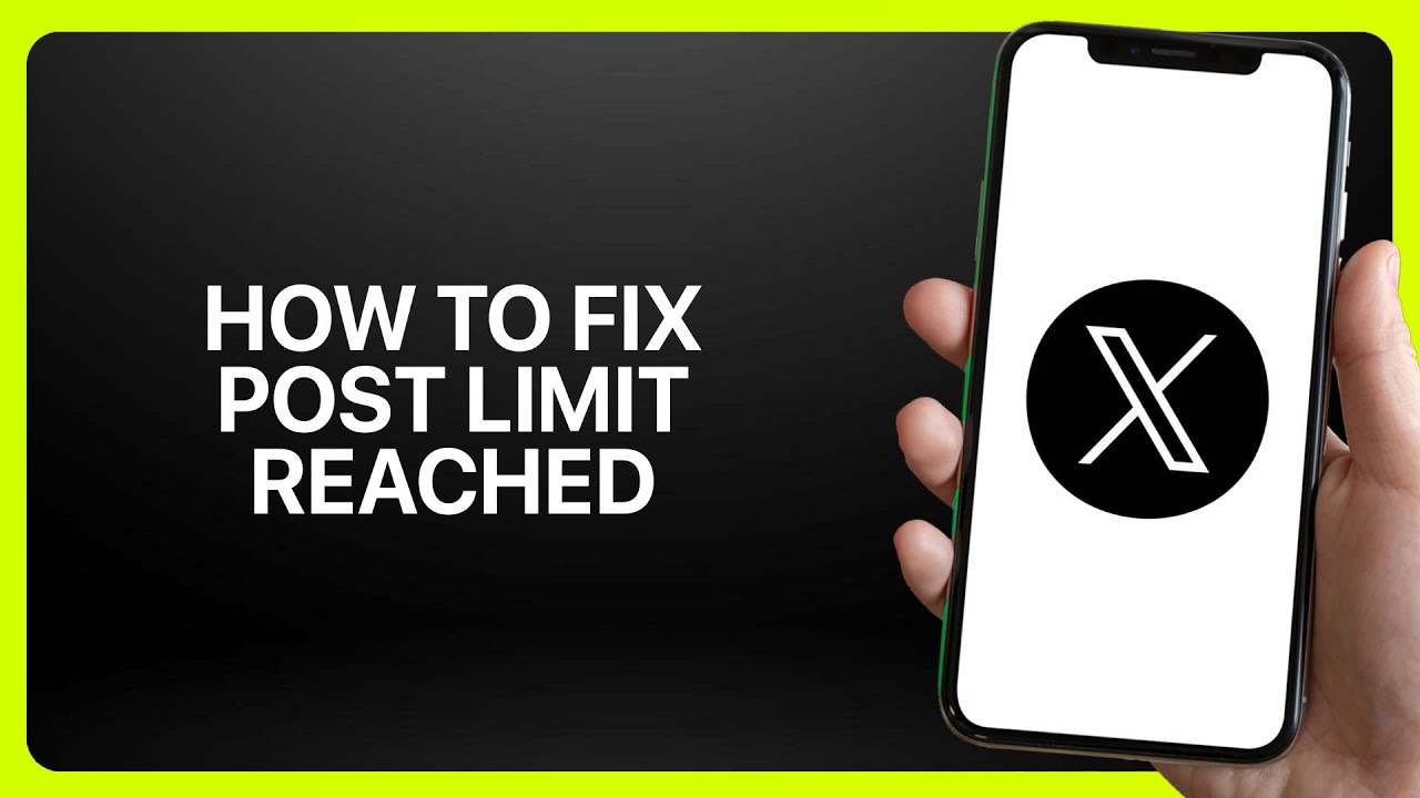 How To Fix “Post Limit Reached” In X App (Twitter) ! Tutorial