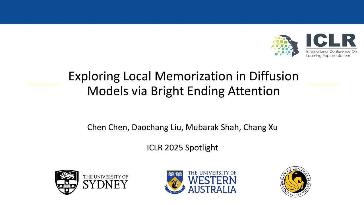 ICLR2025 (Spotlight): Exploring Local Memorization in Diffusion Models via Bright Ending Attention