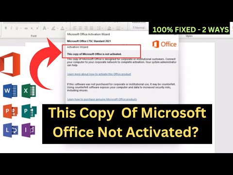This copy of Microsoft office is not activated "Product Activation Failed' in MS Office & Office 365