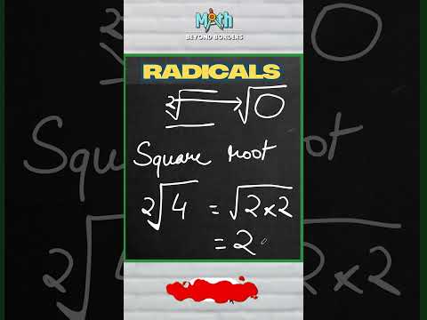 Shorts - Ep22 - Understanding Radicals – Basic Concept In Short Mathematics Simplified - MBB #maths