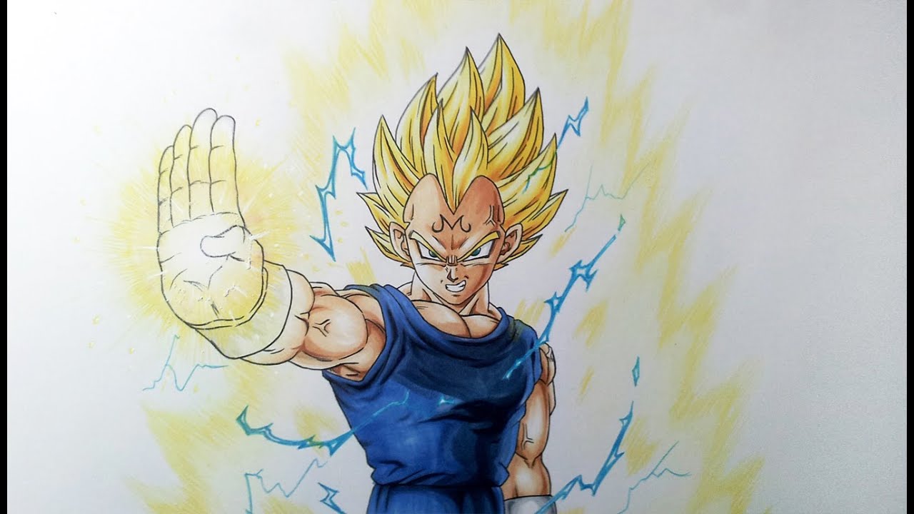 Drawing Majin Vegeta Super Saiyan 2