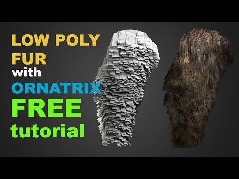 LOWPOLY FUR TUTORIAL (3DS MAX, ORNATRIX)