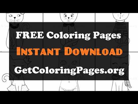 Cat coloring pages cute