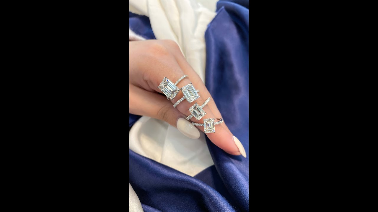 Emerald Cut Engagement Rings from 1.7 to 4 carats