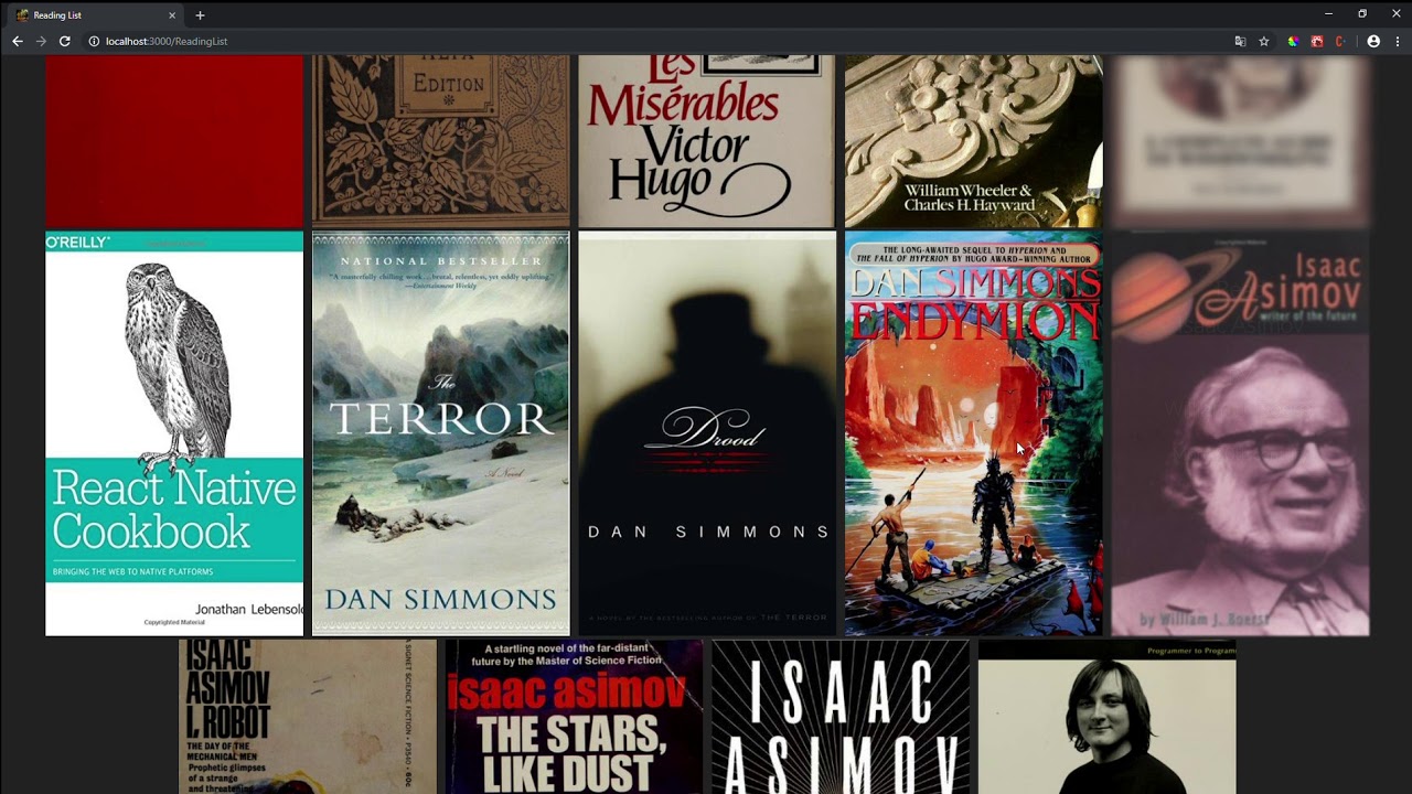 Reading List React JS app