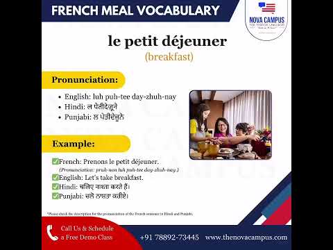 French Meal Vocabulary Series 📚 Word of the Day: Le petit déjeuner – Breakfast ☀️🍳🥐