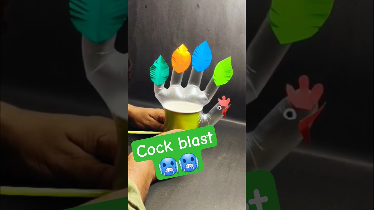 cock blast from gloves #rooster #craft #trendingvideo2025 #papercraftideas #papercraft