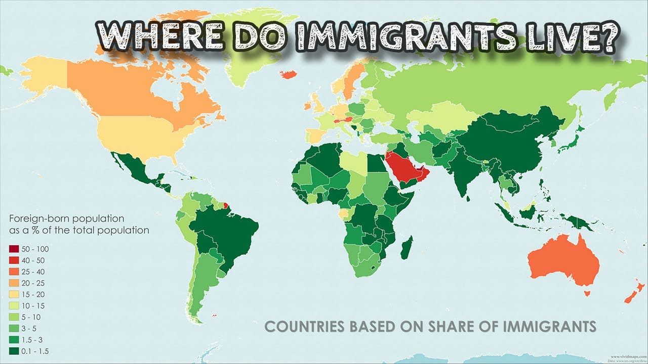 Immigration by Country: A World Map of Foreign-Born Populations